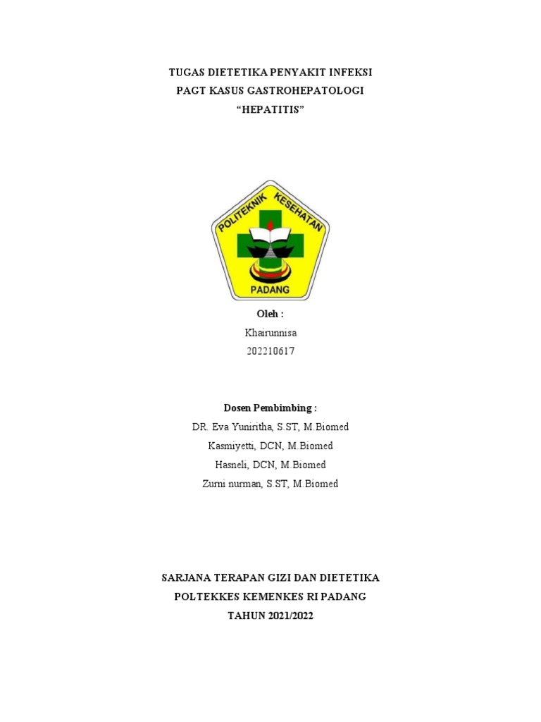 Dietetika Penyakit Infeksi Pagt Kasus Gastrohepatologi Hepatitis ...
