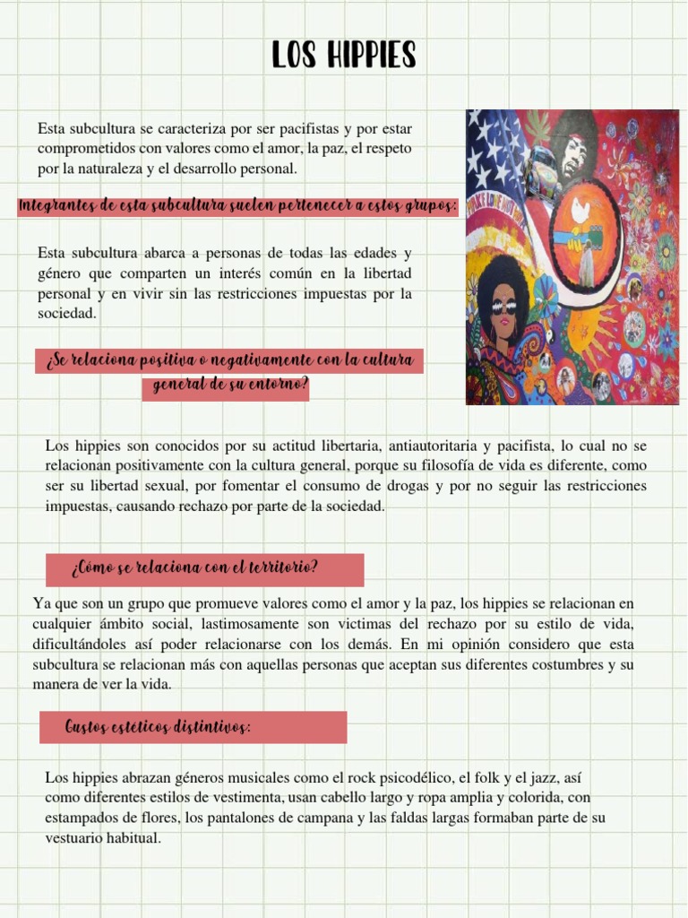 Sub Culturas, Los Hippies | PDF