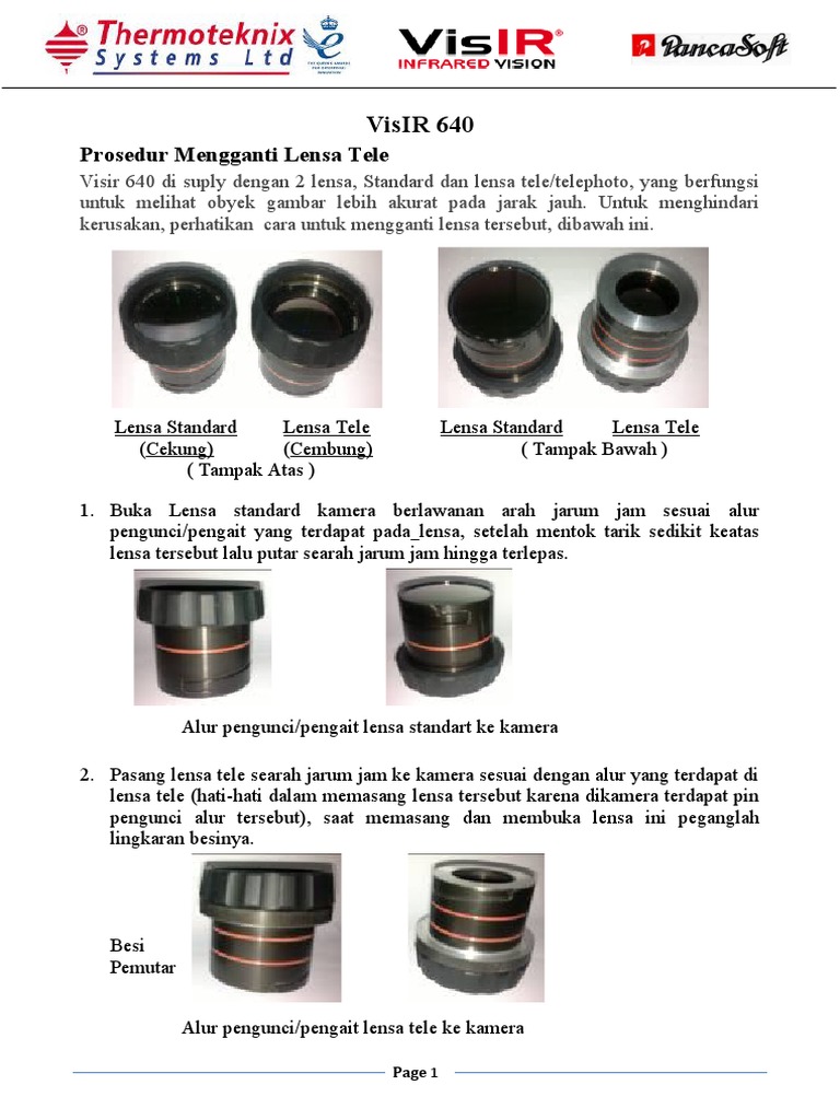 Mengganti Lensa Tele Visir 640 Finish | PDF