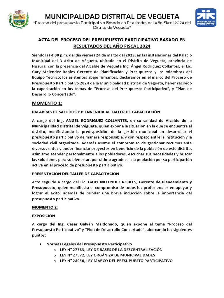 Acta Ac Comp | PDF | Presupuesto | Gobierno local