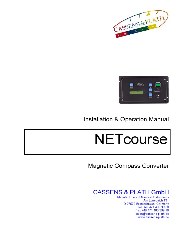 FLUXGATE NETCOURSE Detector-CP102B Installation&Operation Manual | PDF | Compass | Electrical ...