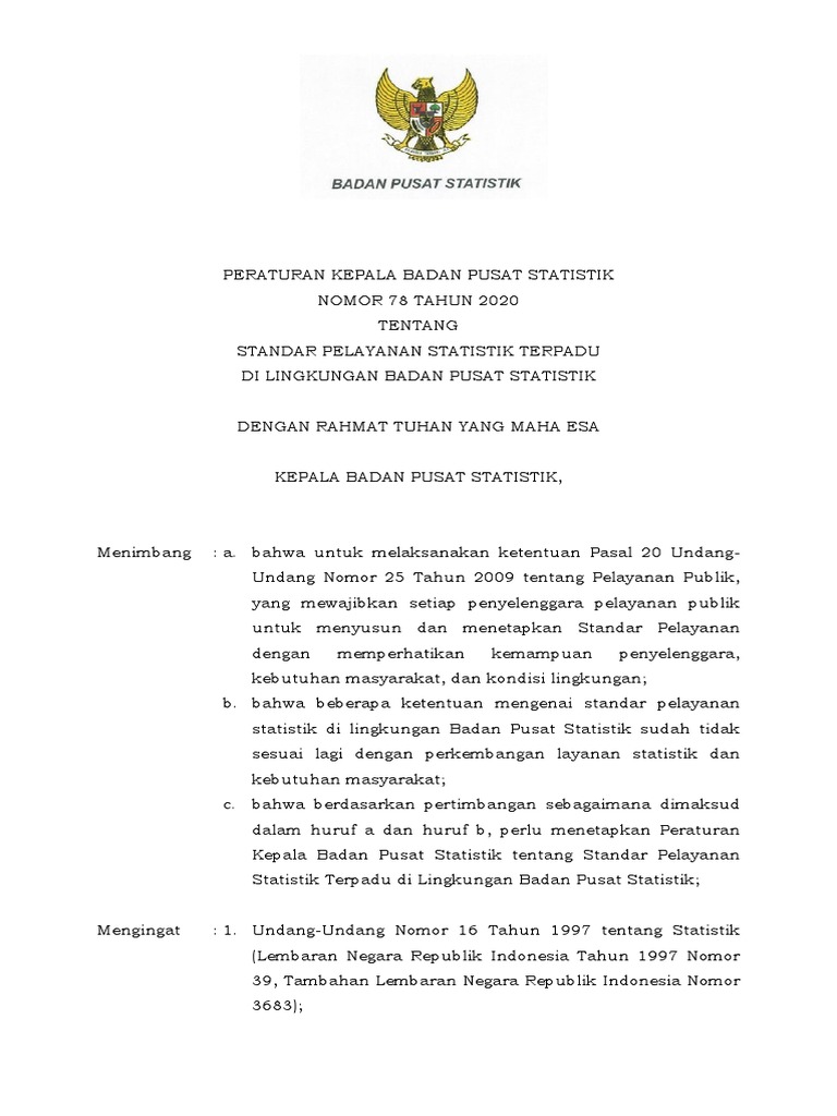 Perka BPS Standar 2020 | PDF | Komputer