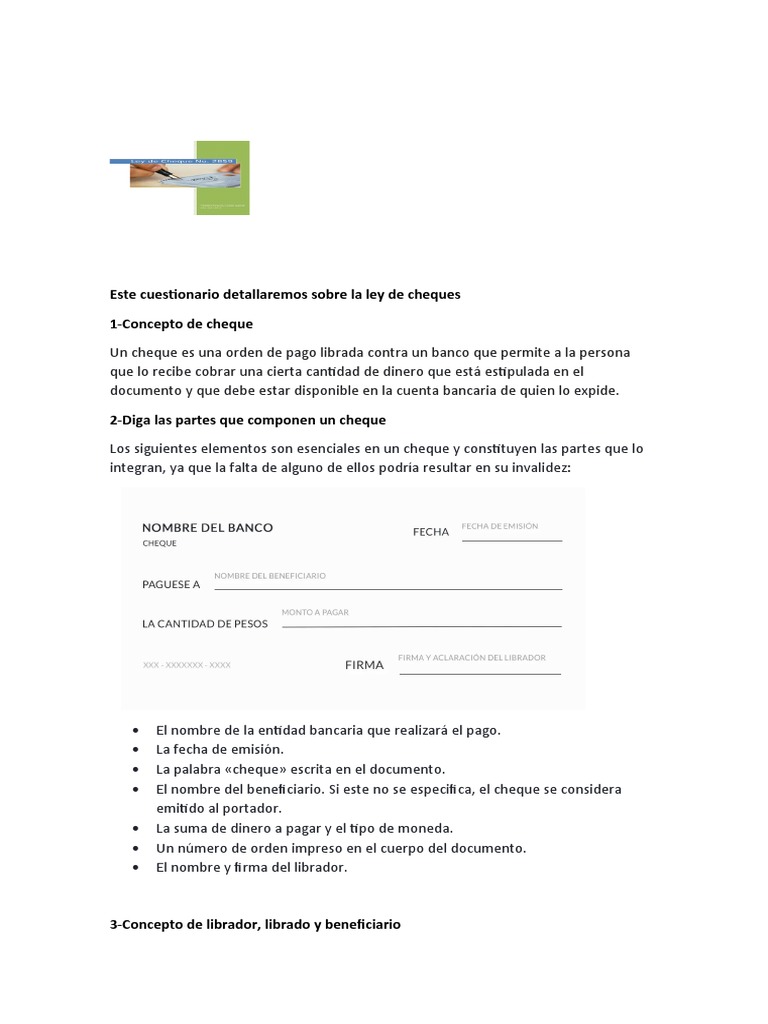 Guía Completa sobre Cheques y Endosos | PDF | Cheque | Pagaré