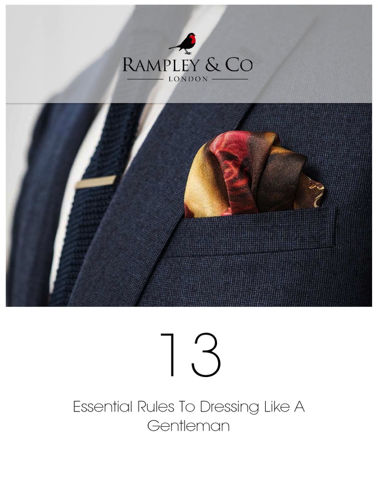 The 13 Essential Rules To Dressing Like A Gentleman | PDF | Consumer ...