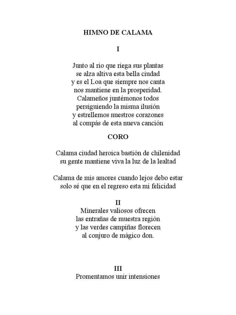 Himno de Calama | PDF