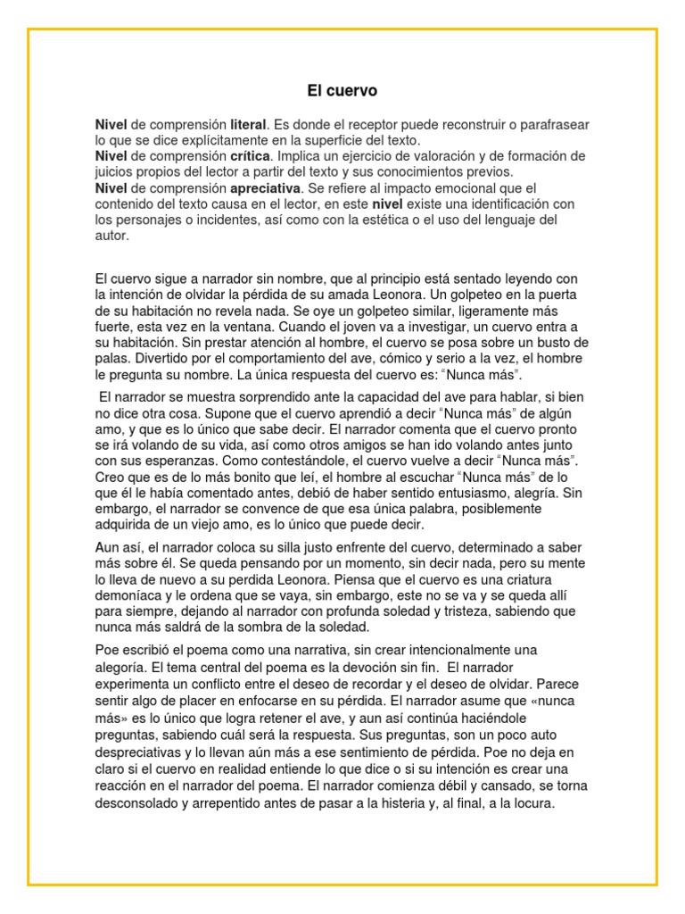 El Cuervo | PDF | El Cuervo