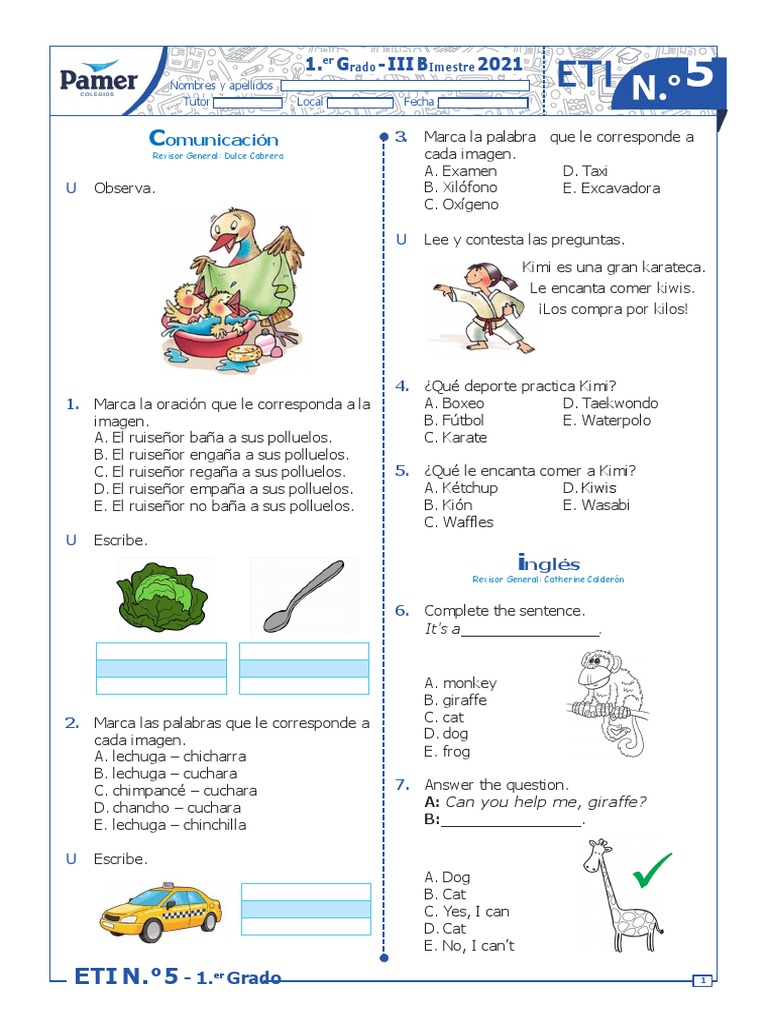 ETI N°5 - 1° Grado | PDF | Plantas