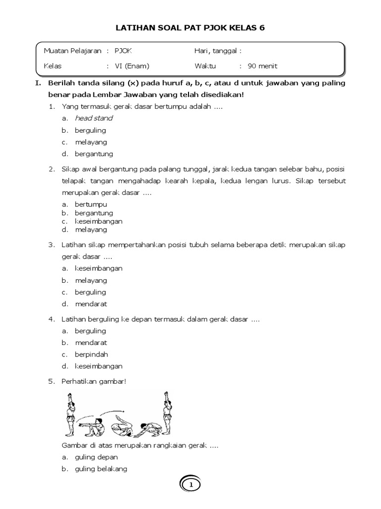 Latihan Soal Pat Pjok Kelas 6 | PDF | Karier & Perkembangan