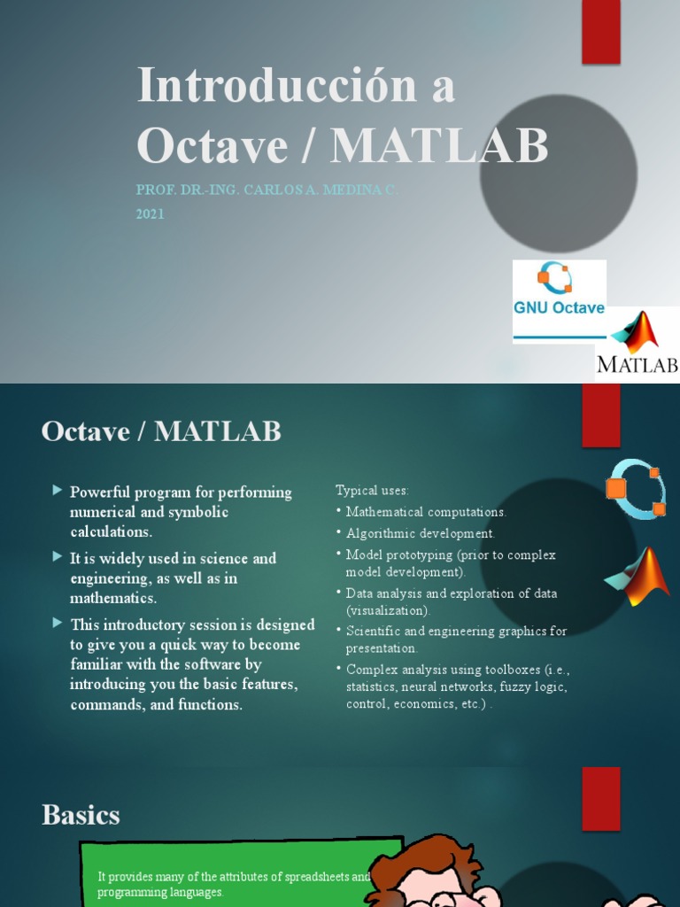 Intro Octave Matlab Pdf Matrix Mathematics Matlab