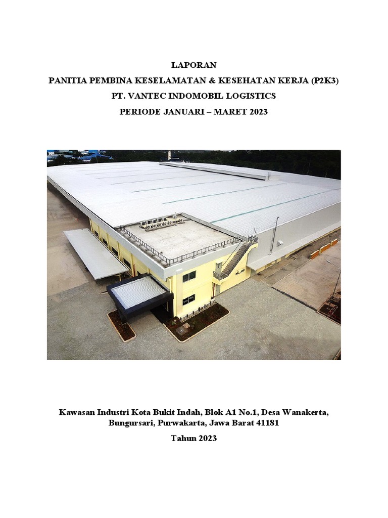 Cover Laporan P2K3 | PDF