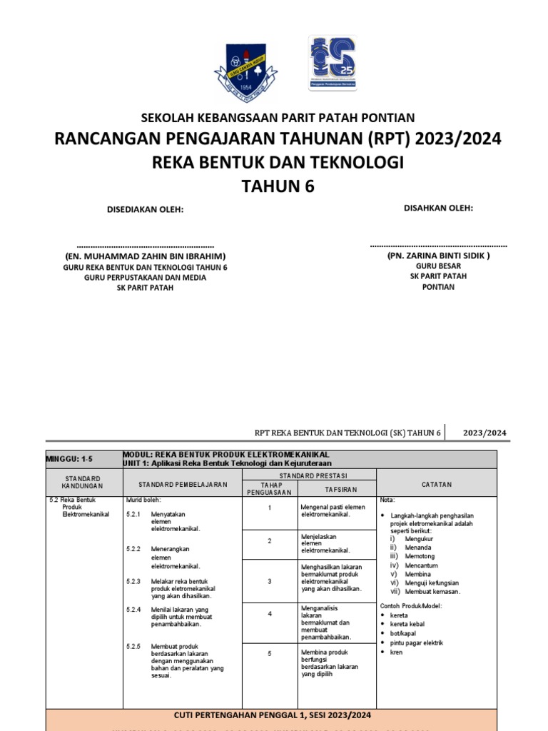 RPT-RBT-THN-6 Siap | PDF