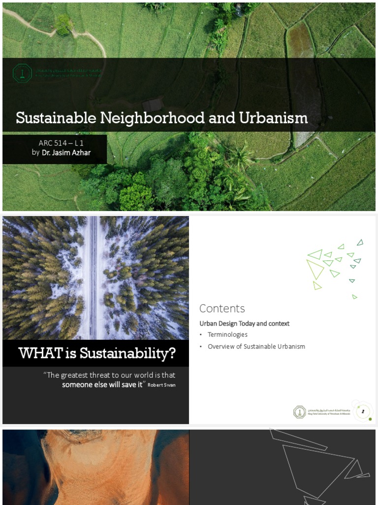 Sustainable Urbanism Overview | PDF | Sustainable Design | Sustainability