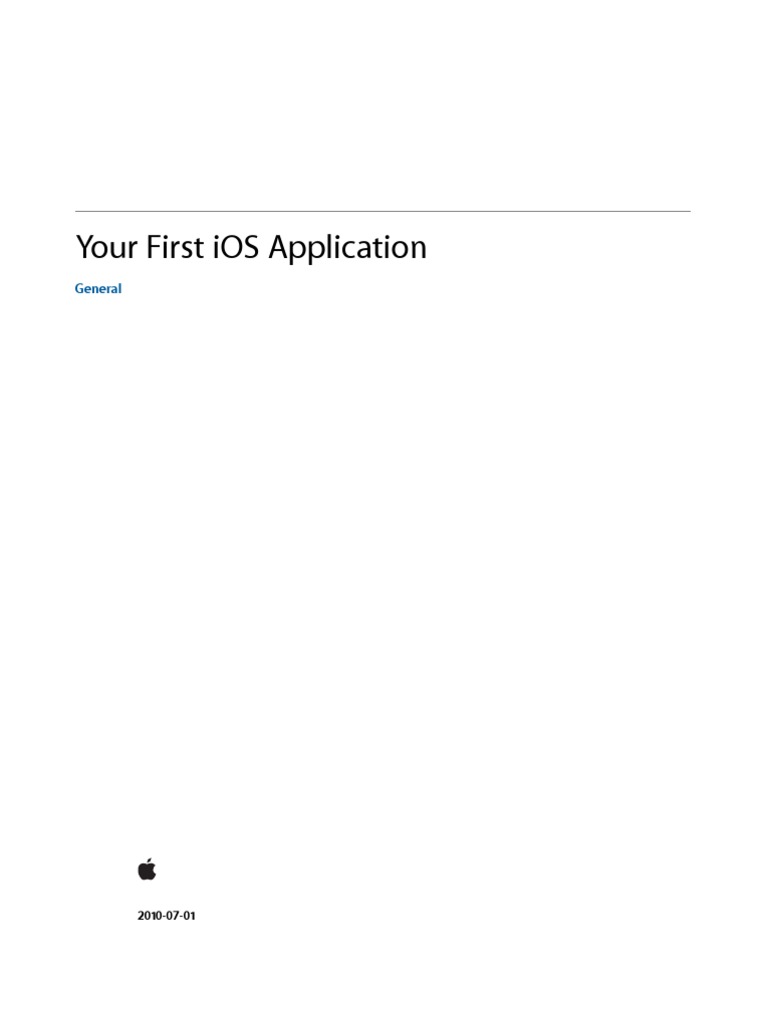 Your First iOS Application: General | PDF | Objective C | Ios