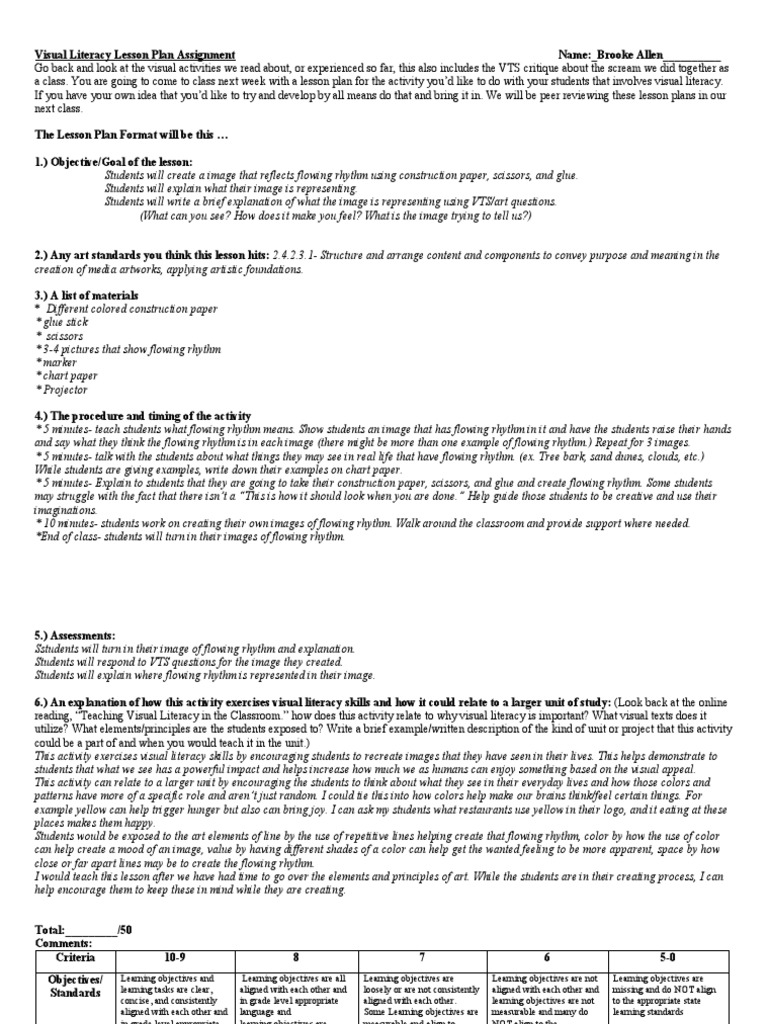 Visual Literacy for Educators | PDF | Lesson Plan | Learning
