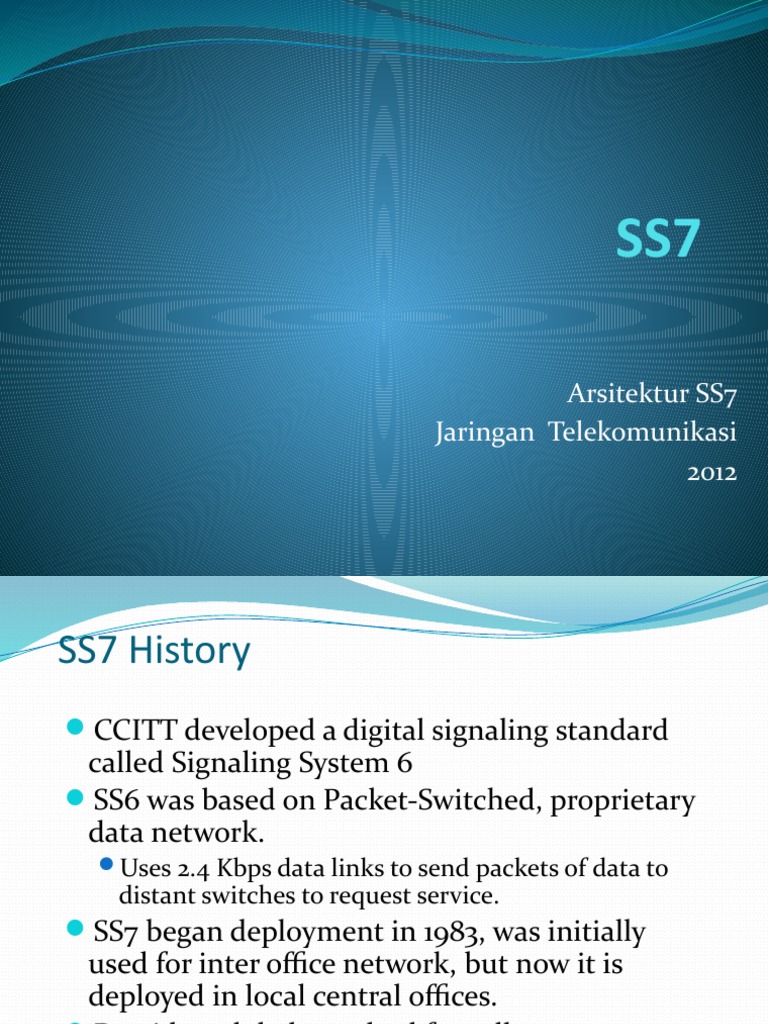 Arsitektur ss7 | PDF