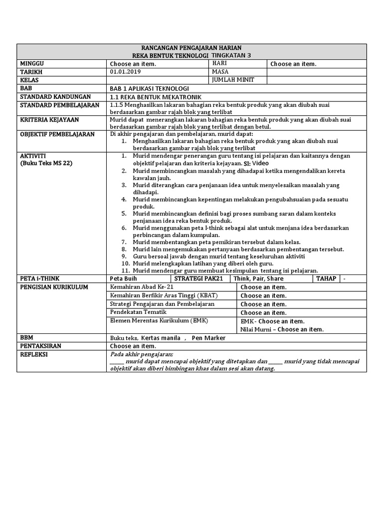 1.1.5 Menghasilkan Lakaran Bahagian Reka Bentuk Produk Yang Akan Diubah ...