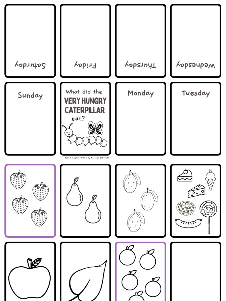 The Very Hungry Caterpillar Worksheet | PDF