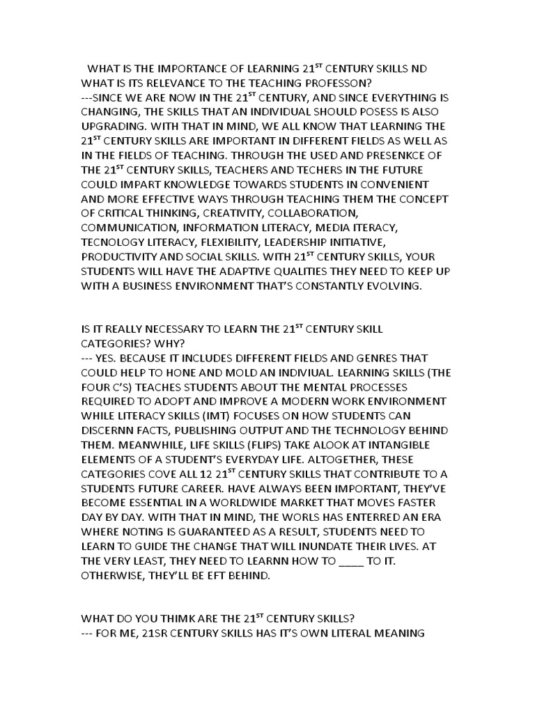 Teaching 21st Century Skills | PDF