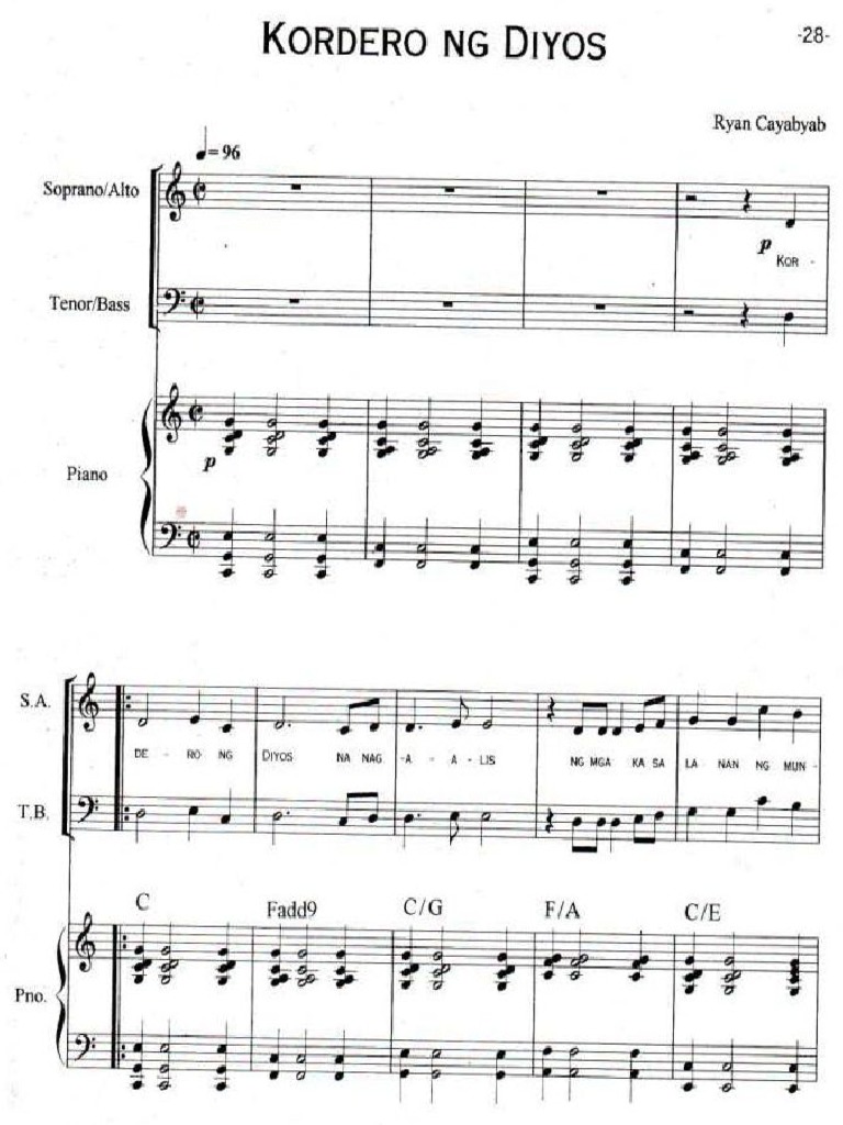 AD - Kordero NG Diyos | PDF