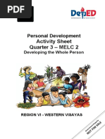 Q1 SHS Personal Development Module 2 | PDF | Mind | Learning