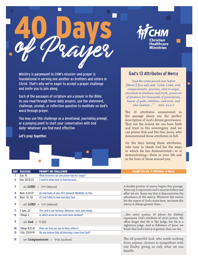 God's 13 Attributes of Mercy: Let's Pray Together | PDF | Mercy | Prayer