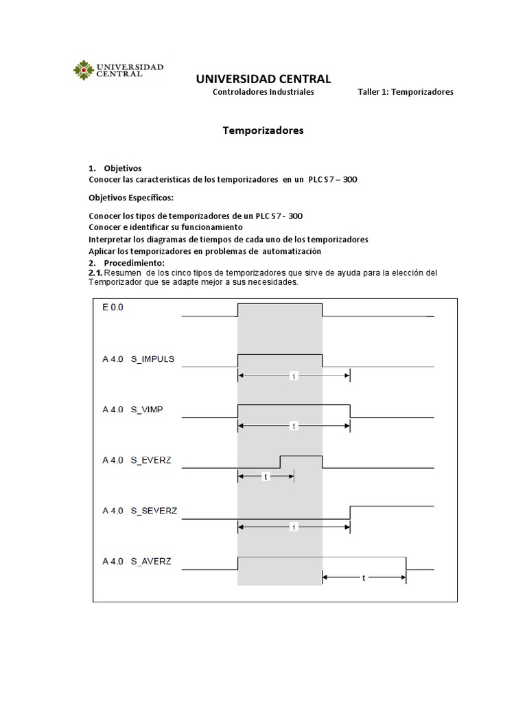 Taller Temporizadores - 1 | PDF | Decimal codificado en binario ...