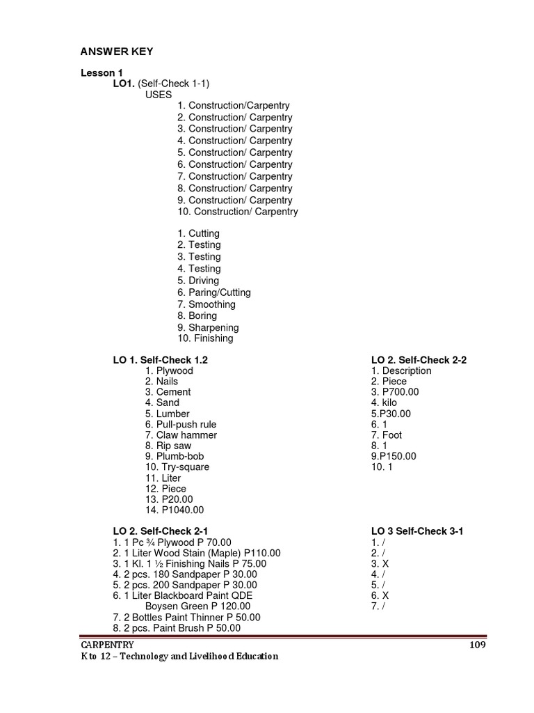 Answer Keys | PDF | Foot (Unit) | Inch