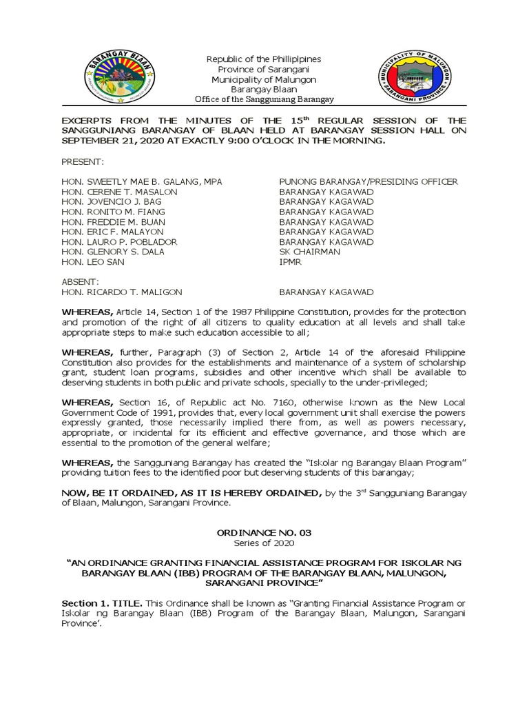 Ordinance IBB | Download Free PDF | Justice | Crime & Violence