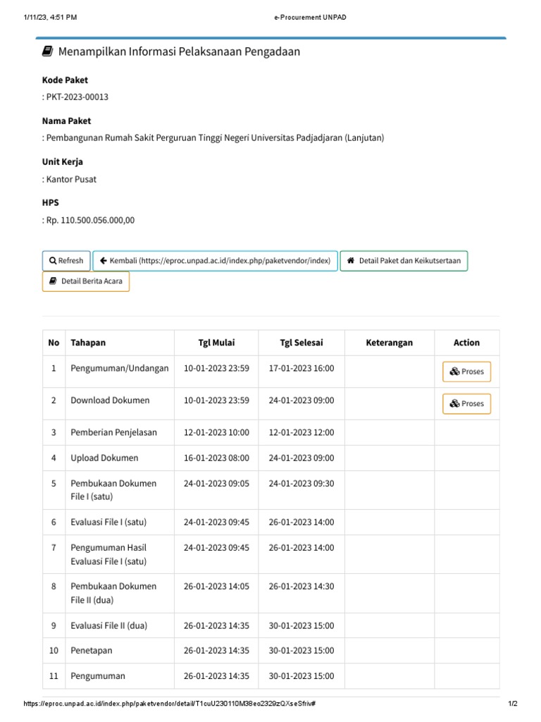 Jadwal Lelang RS Unpad | PDF | Komputer | Teknologi & Rekayasa