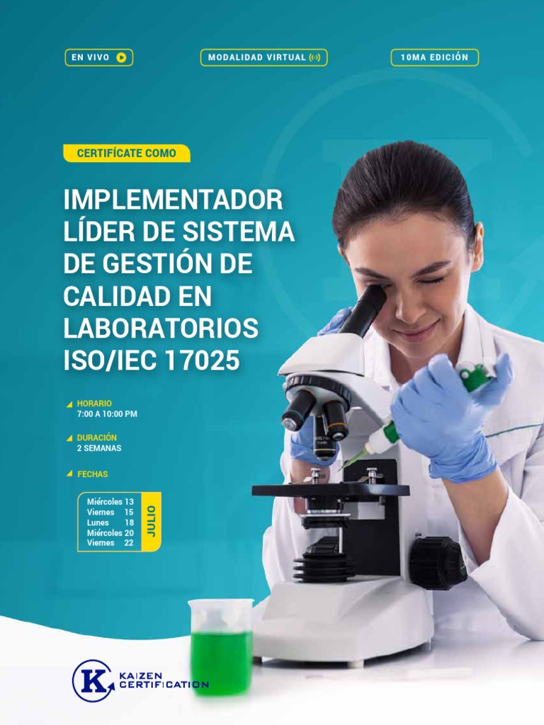 Implementador Líder de Sistema de Gestión de Calidad en Laboratorios ISO/IEC 17025 | PDF ...