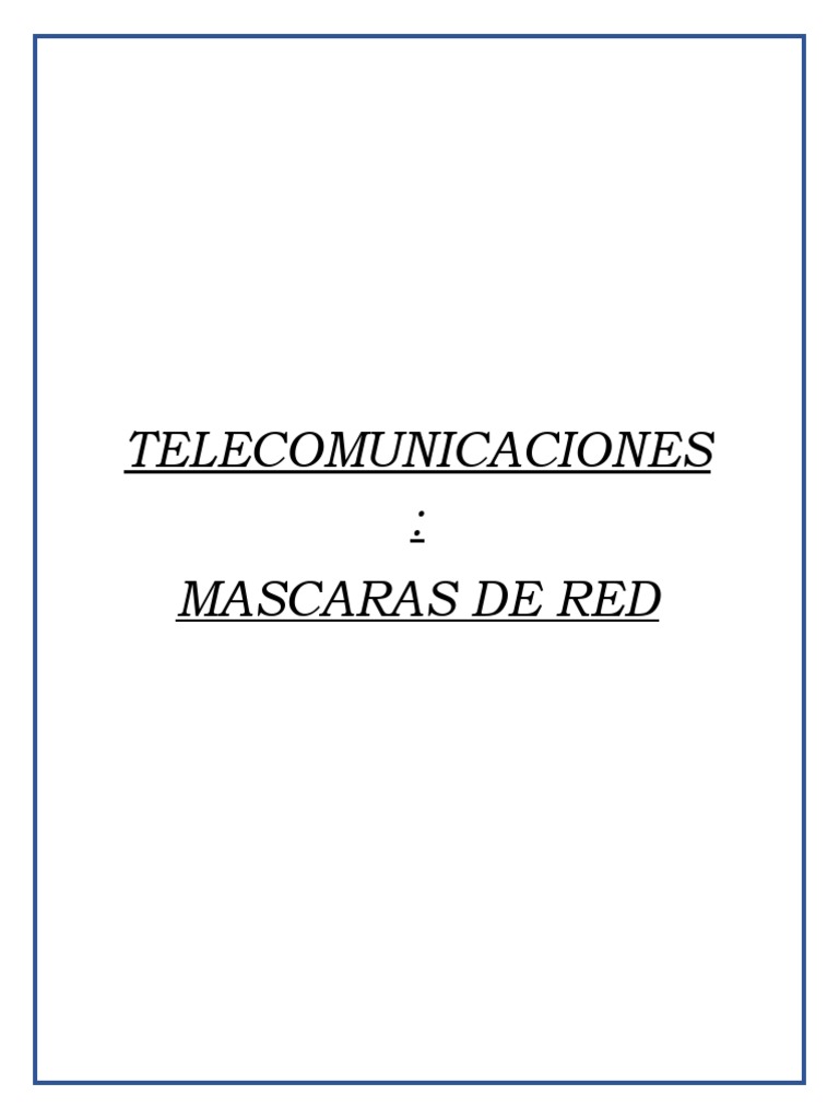 Máscaras de red y subnetting | PDF | Dirección IP | Informática