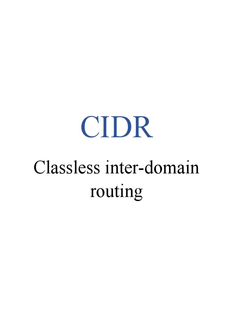 CIDR | PDF | Dirección IP | Arquitectura de Computadores