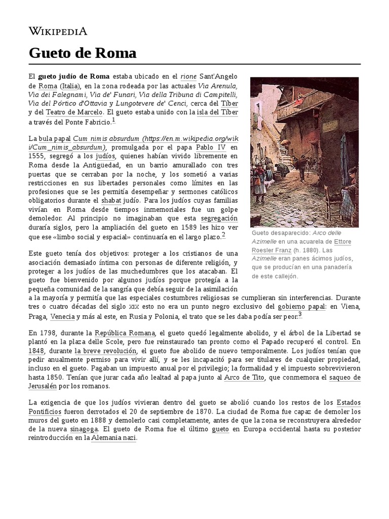 Gueto de Roma | PDF | Ciencias sociales | Viajes y turismo