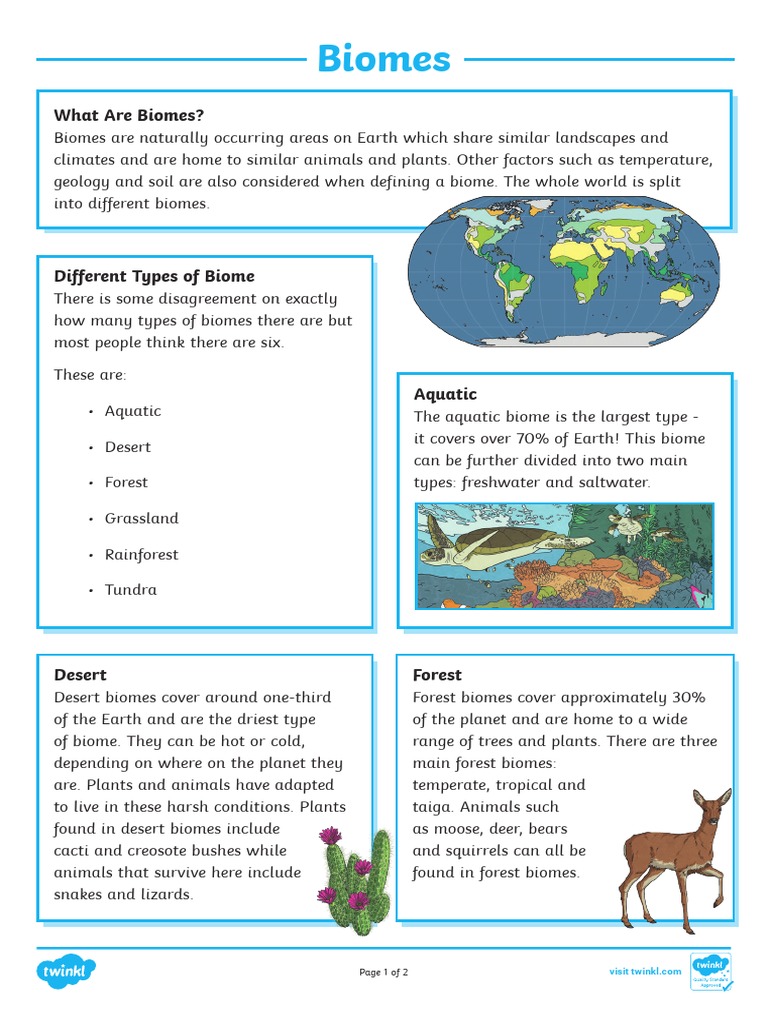 What Are Biomes? | PDF | Grassland | Forests