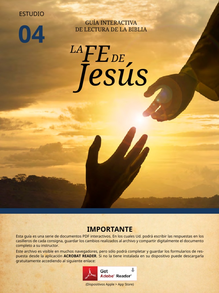04 - La Fe de Jesus | Descargar gratis PDF | Oración | Jesús