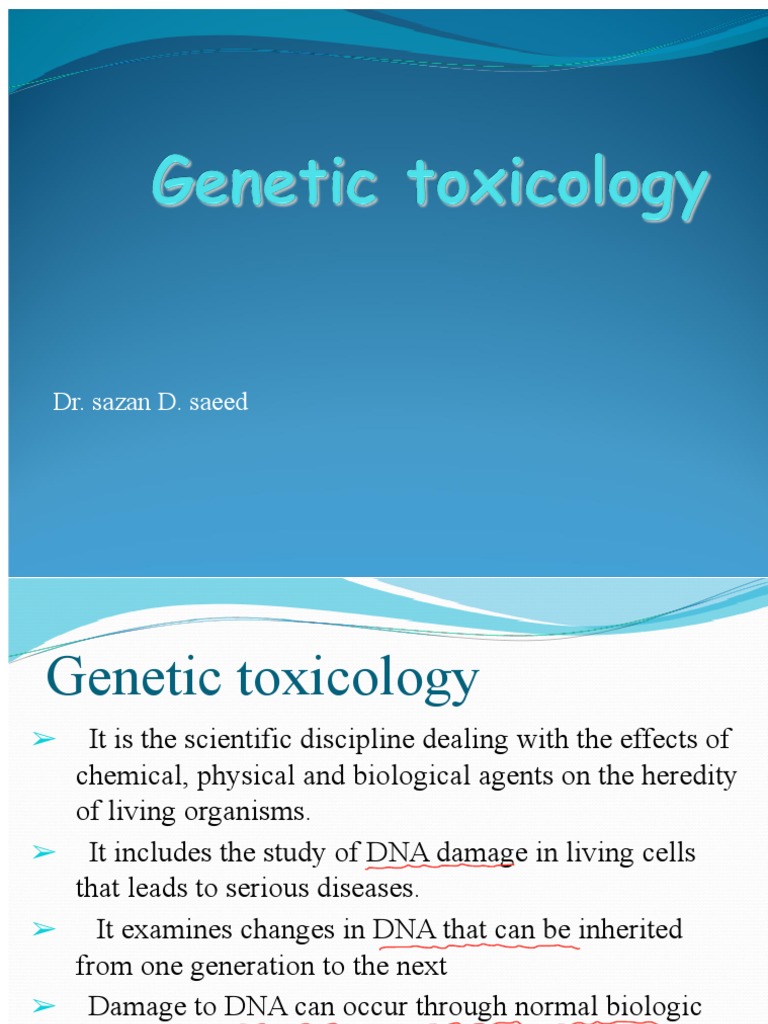 Genetic Toxicology and Cancer Causes | PDF | Carcinogen | Cancer