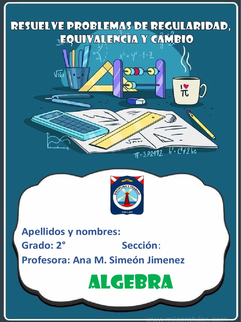 Caratula de Algebra | PDF