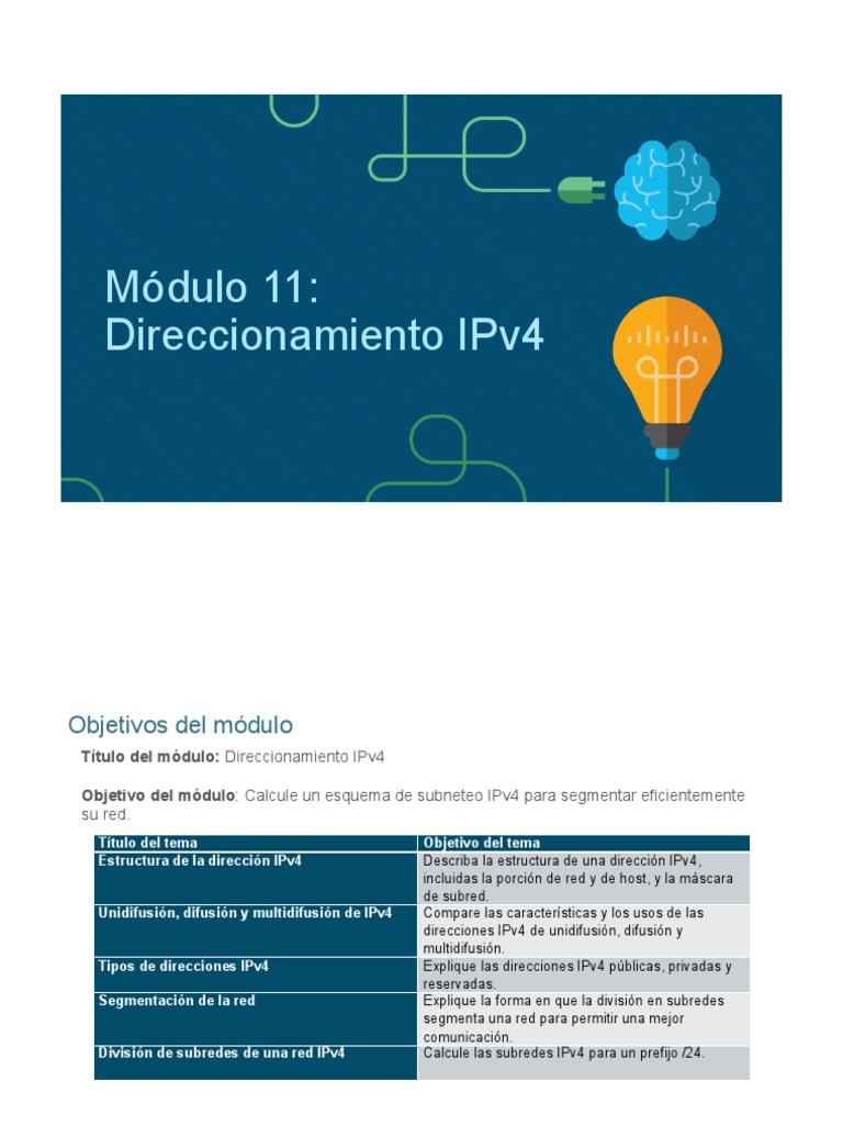 Mod 11 | PDF | Dirección IP | Yo Pv6