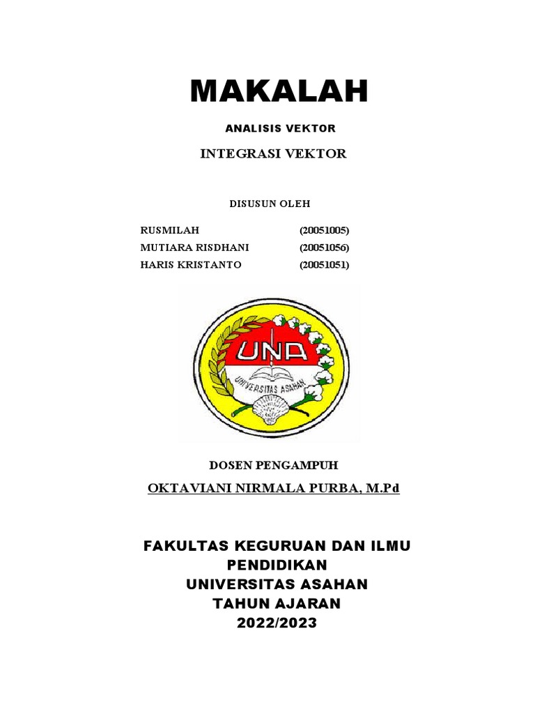 Makalah tentang Integrasi Vektor | PDF