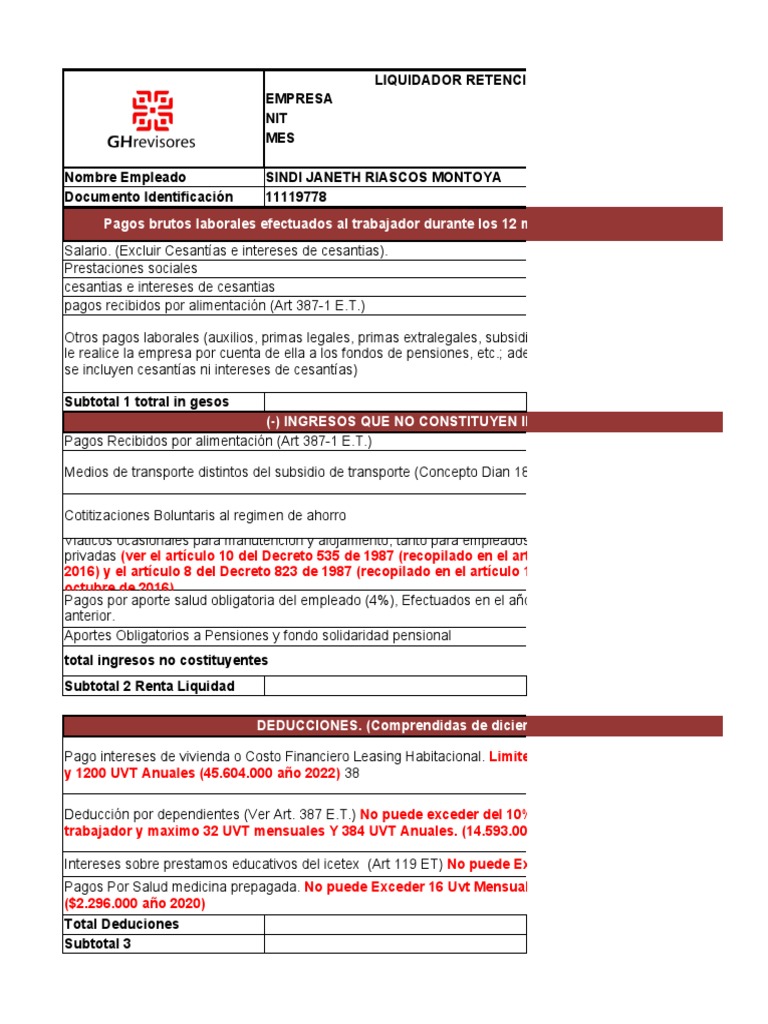 Taller Determinación de La Renta | Descargar gratis PDF | Pensión | Servicios financieros