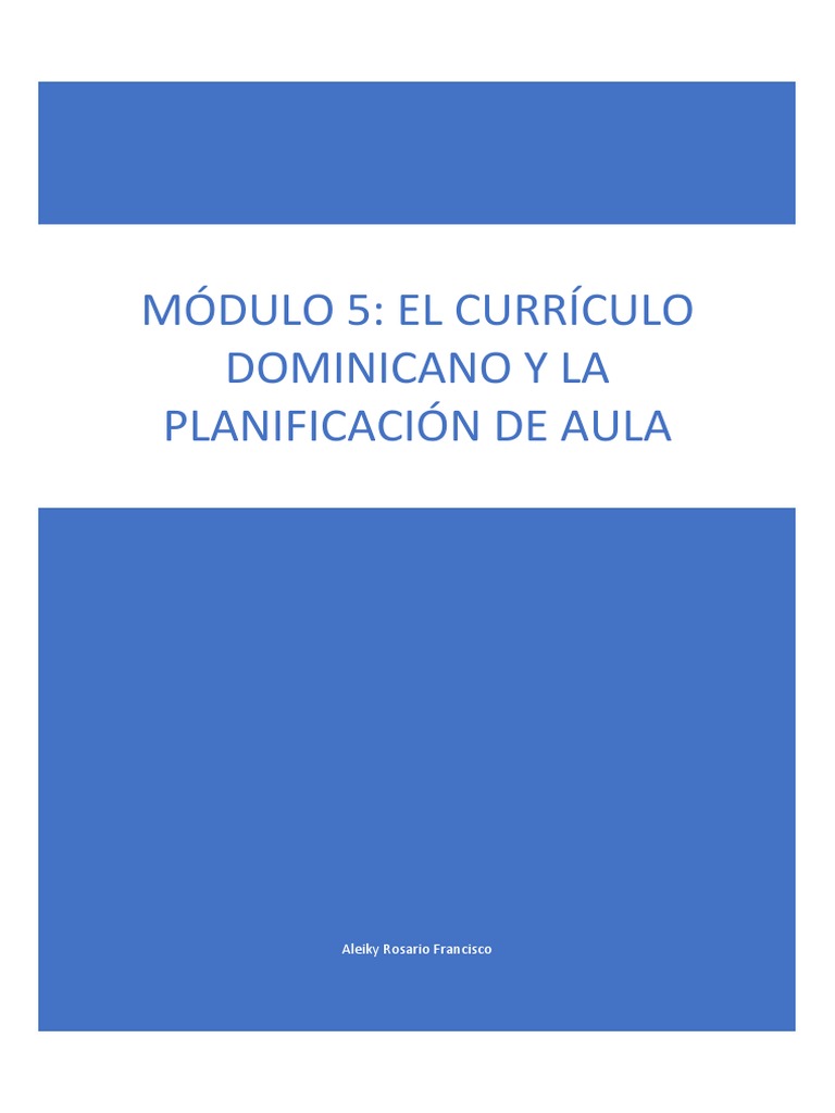 Tarea - El Curriculo Dominicano | PDF | Plan de estudios | Enseñando