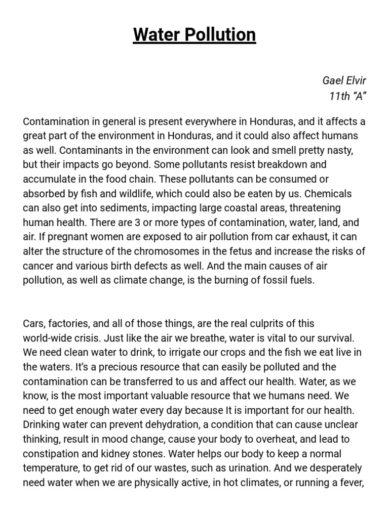 Water Pollution | PDF | Water | Water Pollution