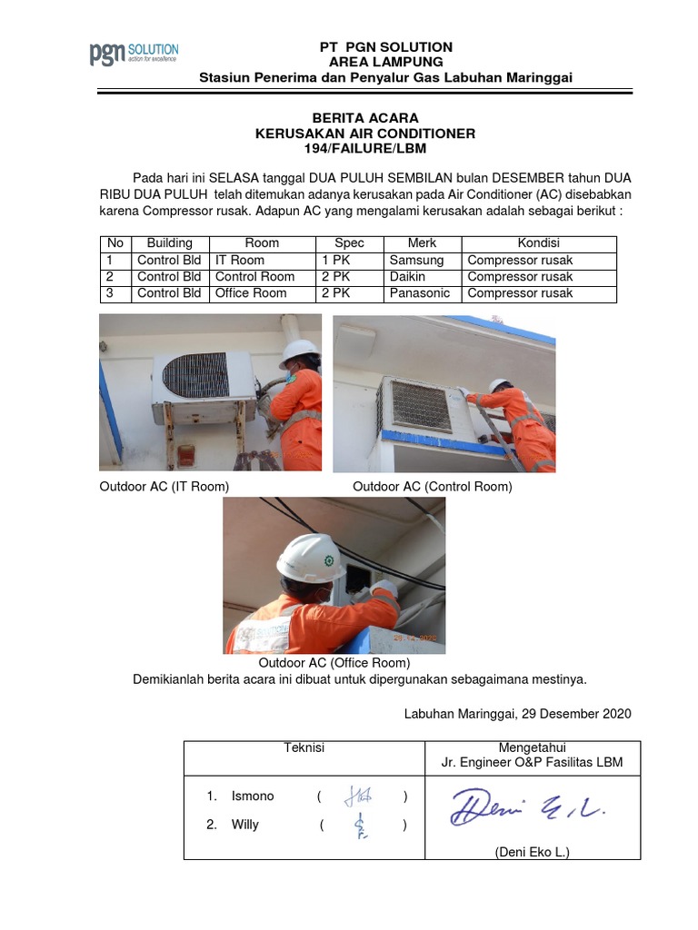BA Kerusakan AC | PDF
