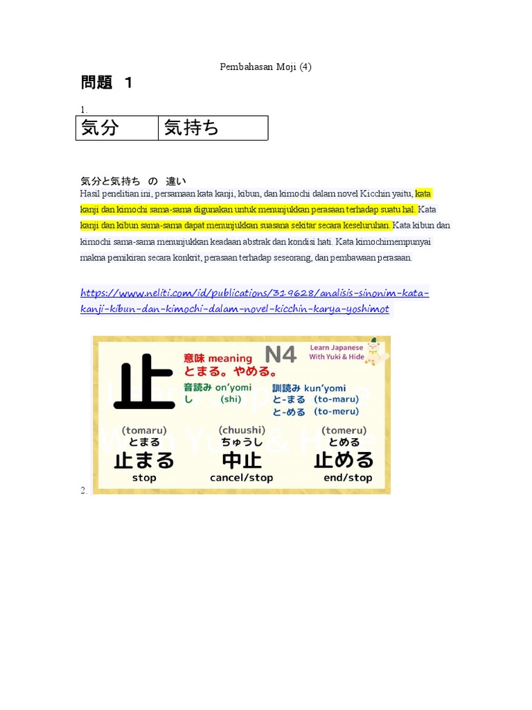 Pembahasan Moji Goi Naily | PDF