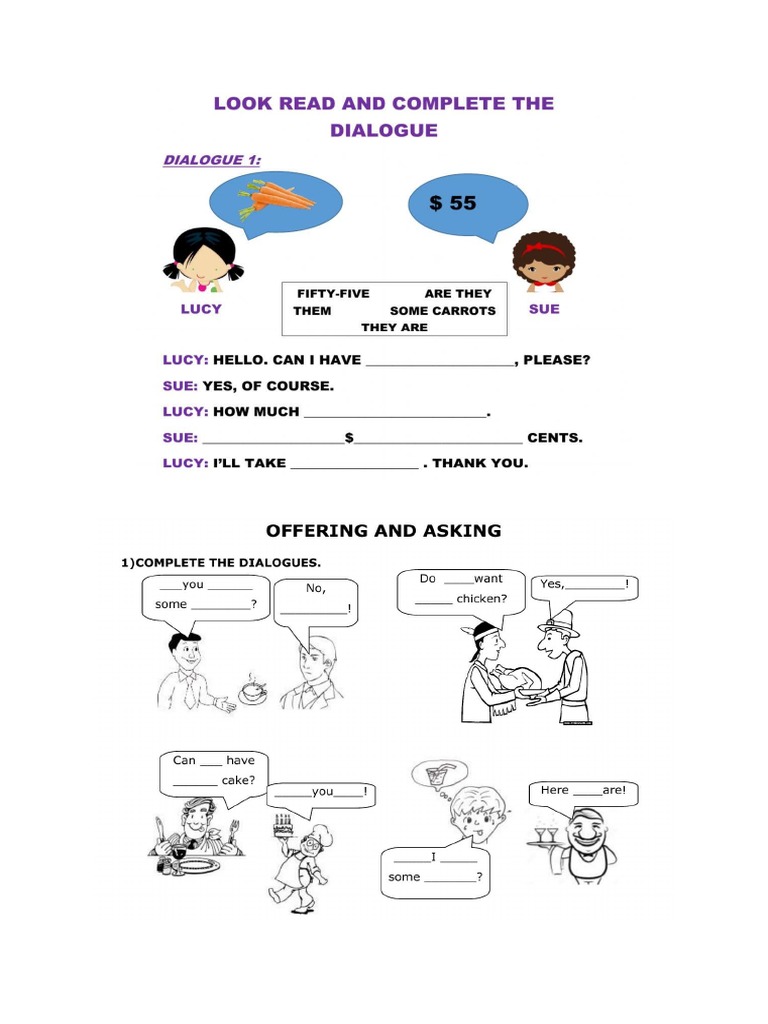Dialogue Completion Exercises for Students | PDF