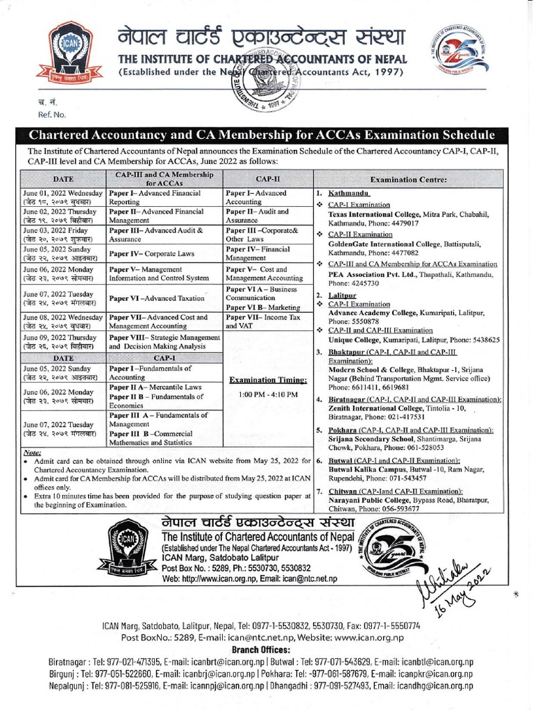 Exam Schedule June 2022 | PDF