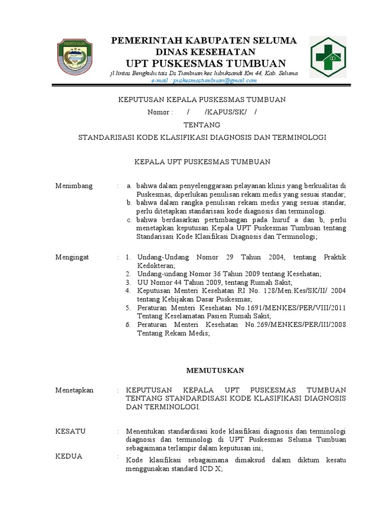SK PUSKESMAS | PDF