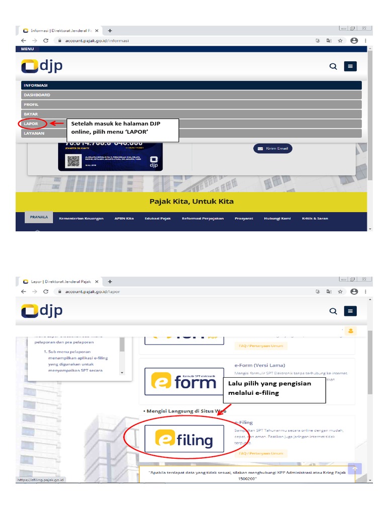 Tutorial Pengisian Pajak | PDF