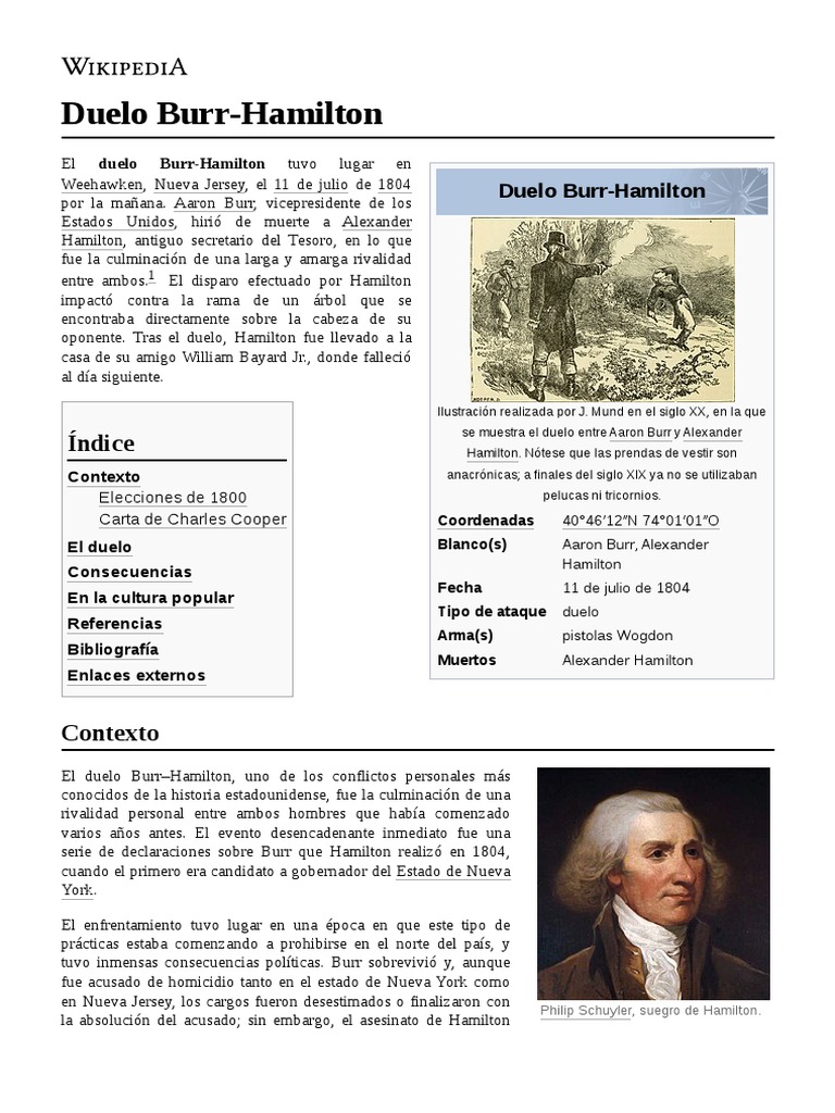Duelo Burr-Hamilton | PDF | Alexander Hamilton