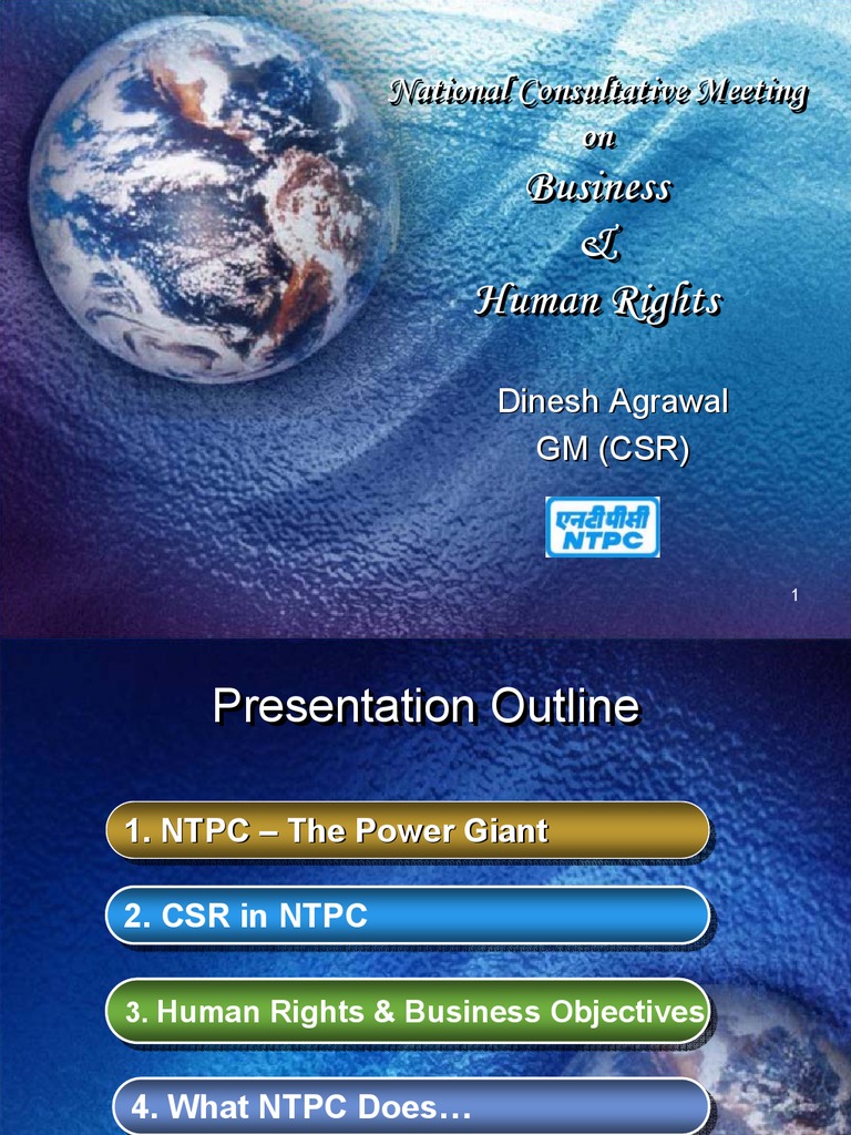 NTPC - CSR | PDF | Corporate Social Responsibility | Amnesty International